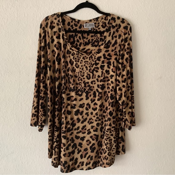 JM Collection | Tops | Jm Collection Animal Print Tunic Top | Poshmark